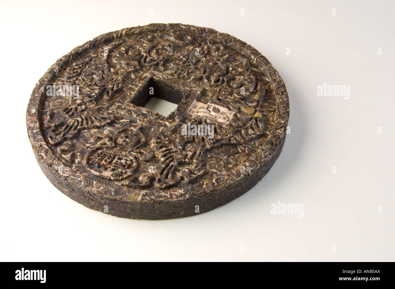 pu erh china tea disk Stock Photo - Alamy