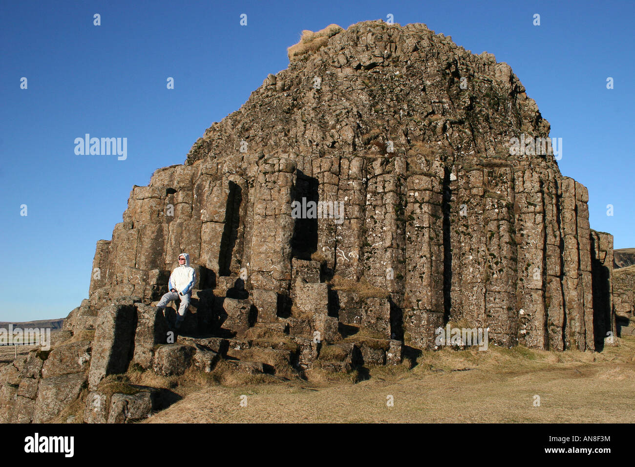 Basalt rock columns Iceland Stock Photo - Alamy