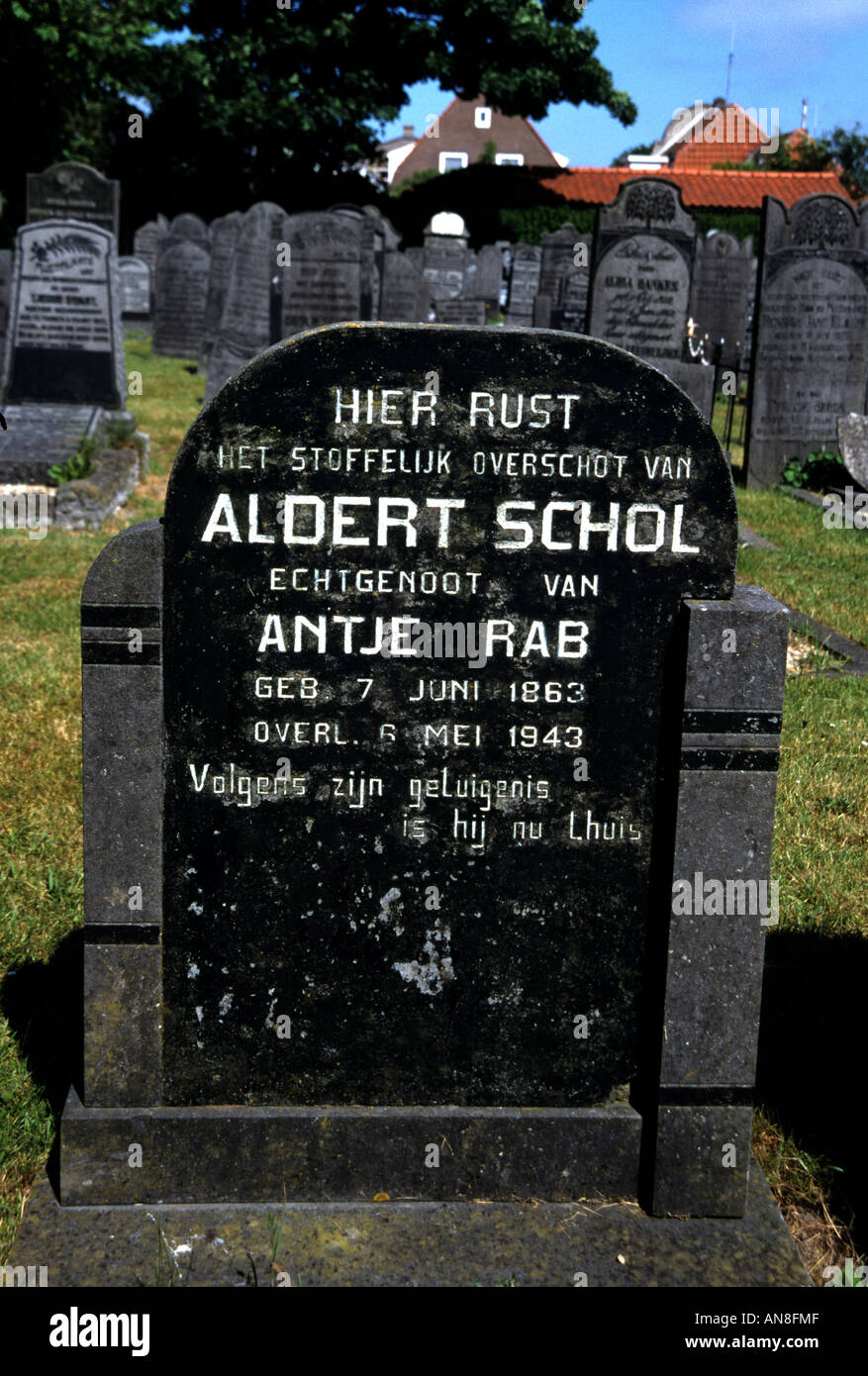 Netherlands West Terschelling Tomb Grave Cemetery Stock Photo - Alamy