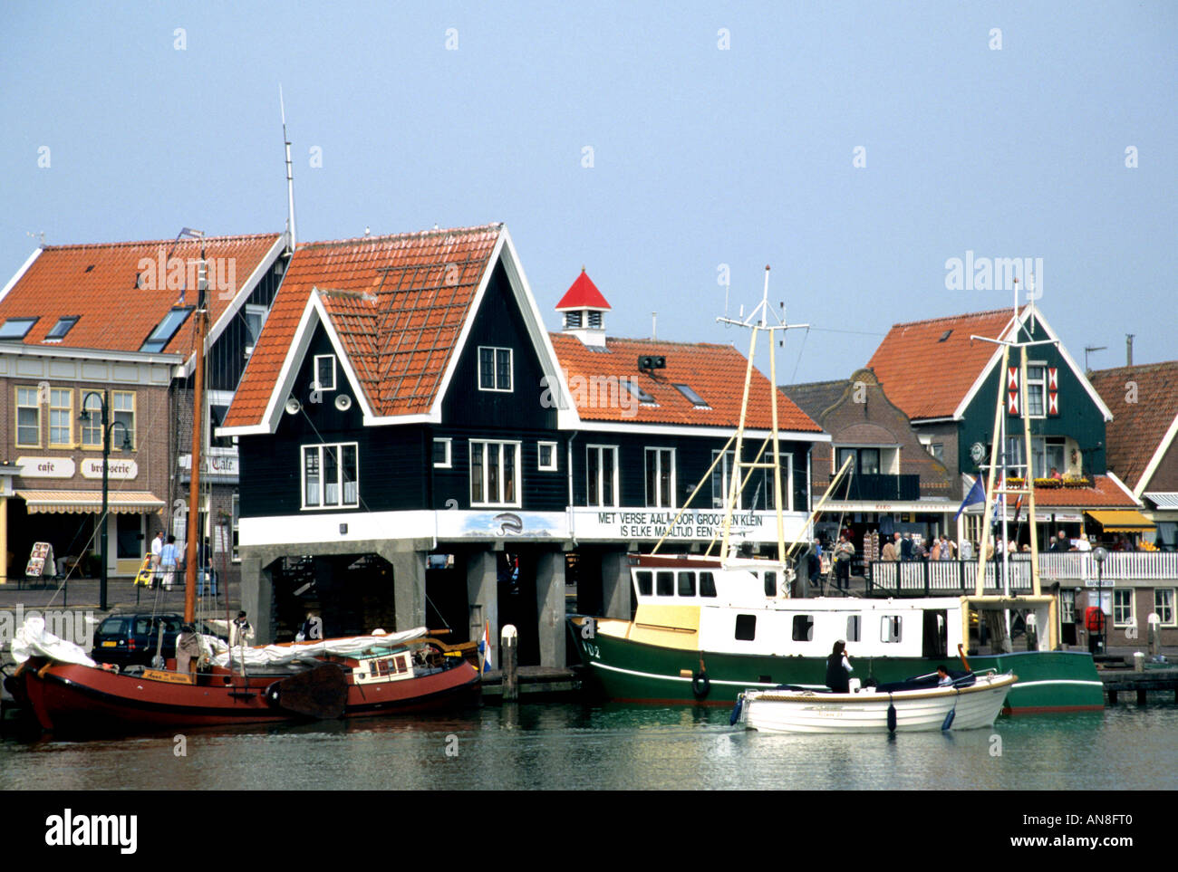 Volendam Holland Netherlands fishing Dutch Port Harbor IJsselmeer Stock ...