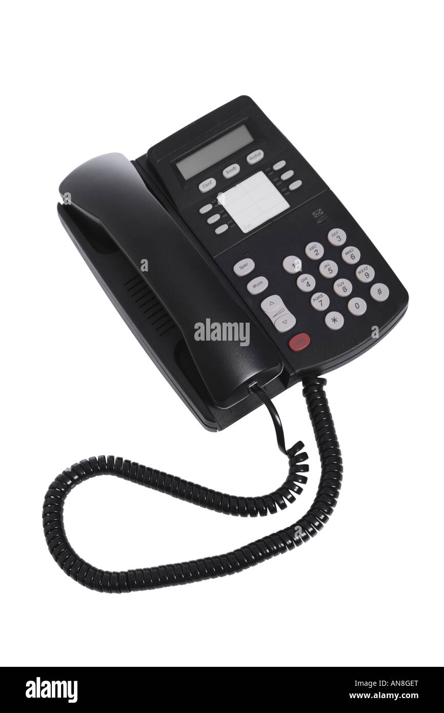 Telephone cut out on white background Stock Photo - Alamy