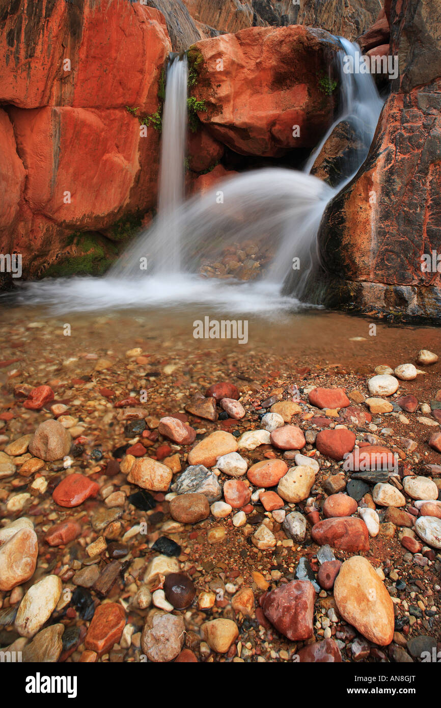 Small waterfall on Clear Creek a side stream to the Colorado River in ...