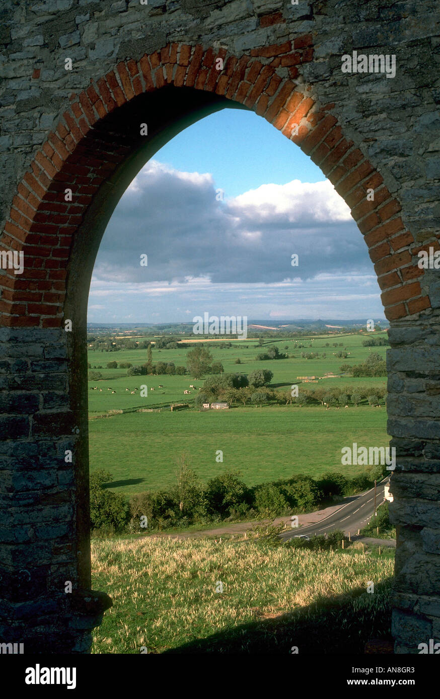 The remains of a medieval castle church on Burrow Mump Burrow Bridge ...