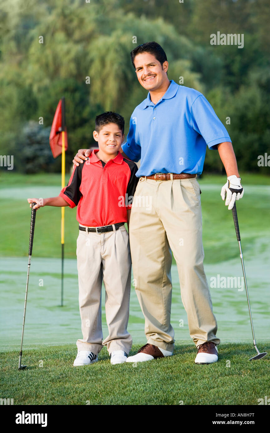 Boy and father golf hi-res stock photography and images - Alamy