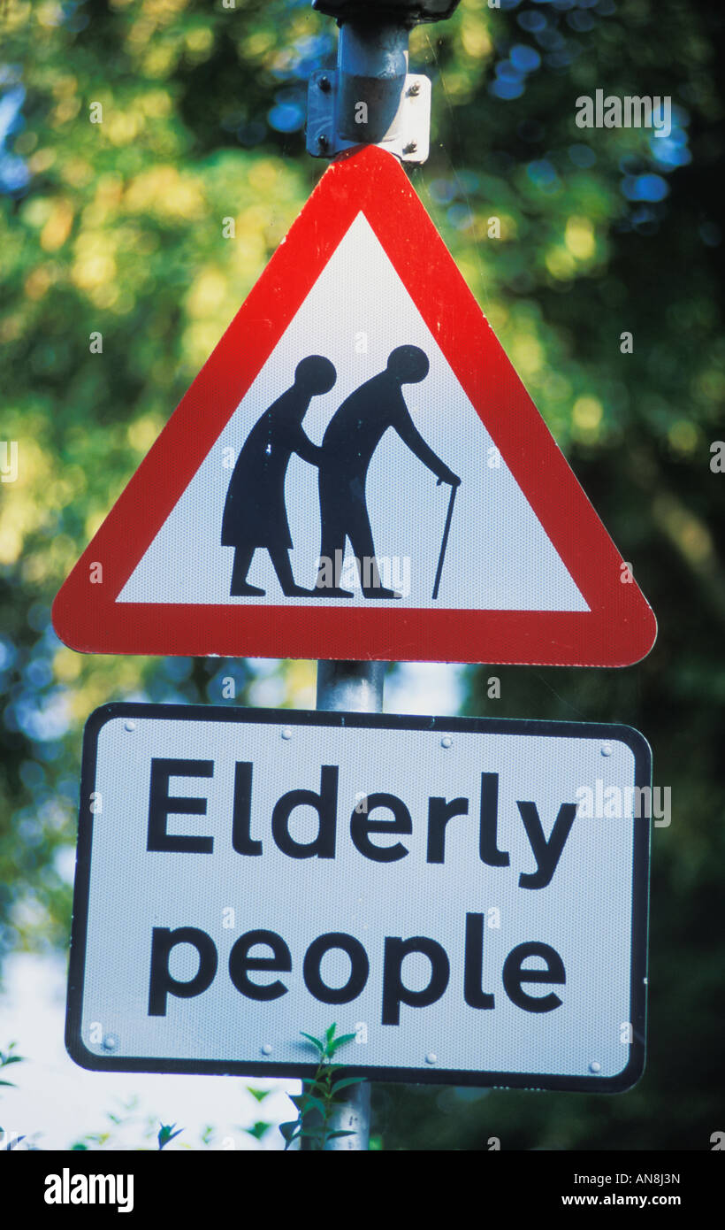 Elderly Crossing Sign High Resolution Stock Photography and Images - Alamy