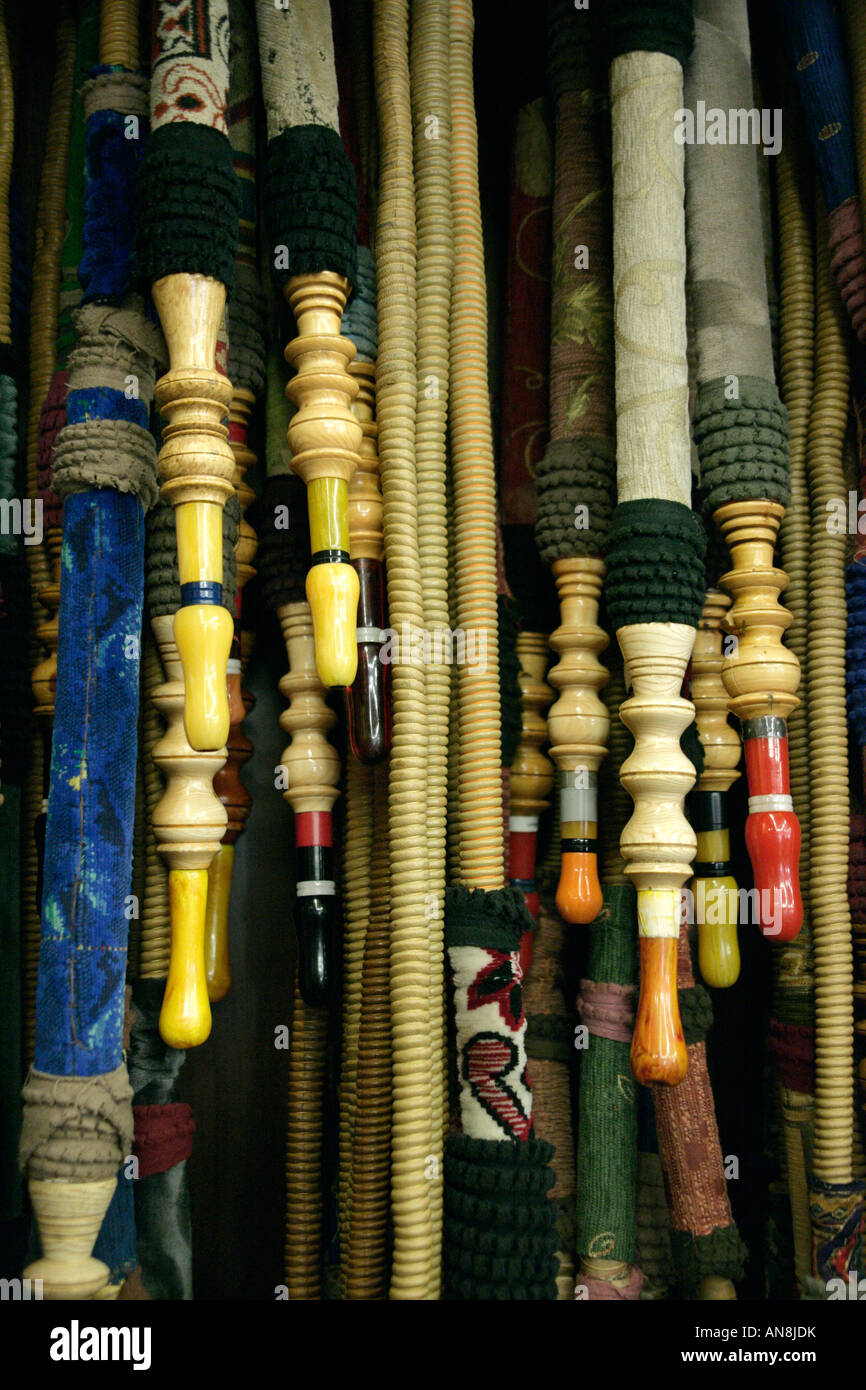 Nargile pipes hanging at a cafe, Istanbul, Turkey Stock Photo - Alamy
