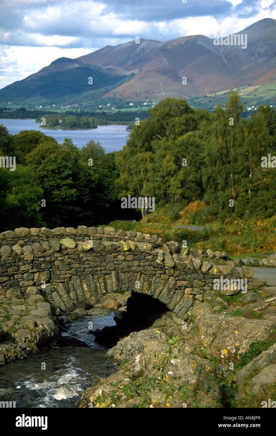 Ashness Bridge a single arched packhorse bridge on the Watendlath Road ...