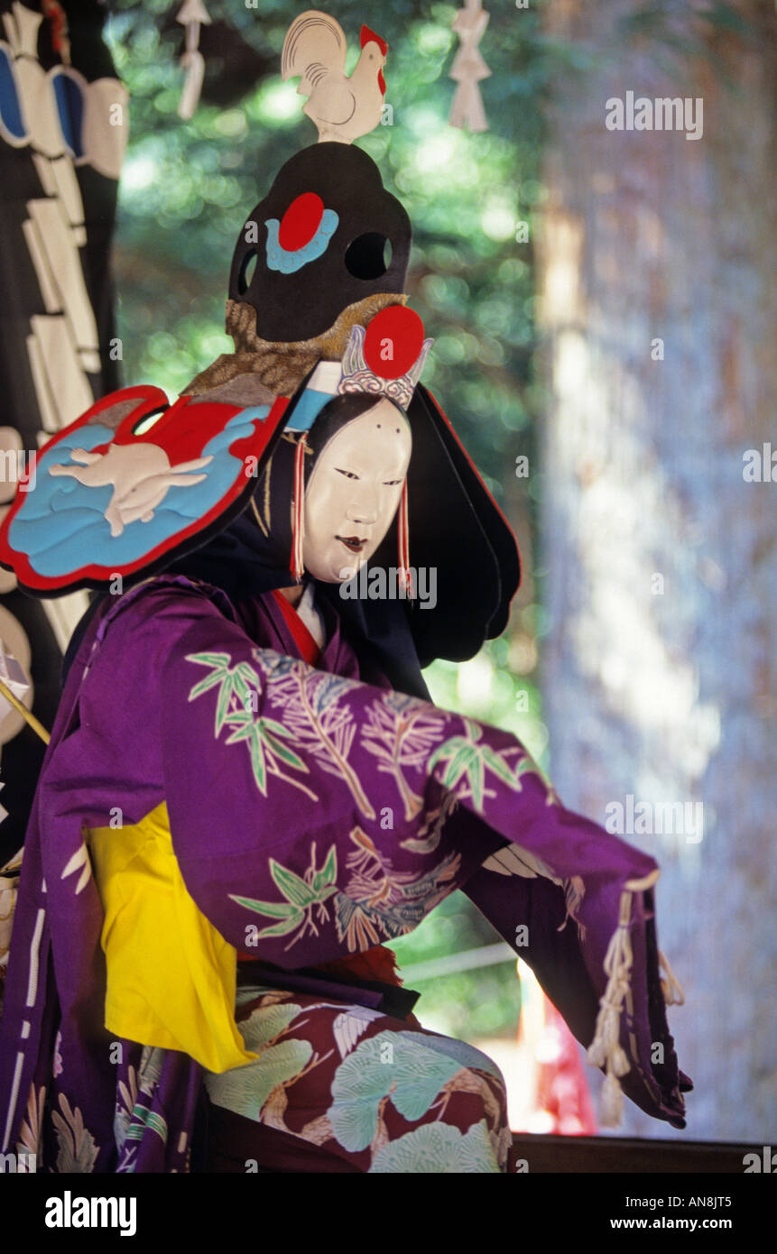 The Hayachine Kagura dance performance at the Hayachine Jinja Shrine in ...