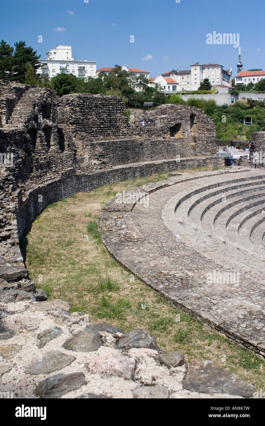 Théâtres Romains de Fourvière Roman amphitheatre Lyon France Stock ...