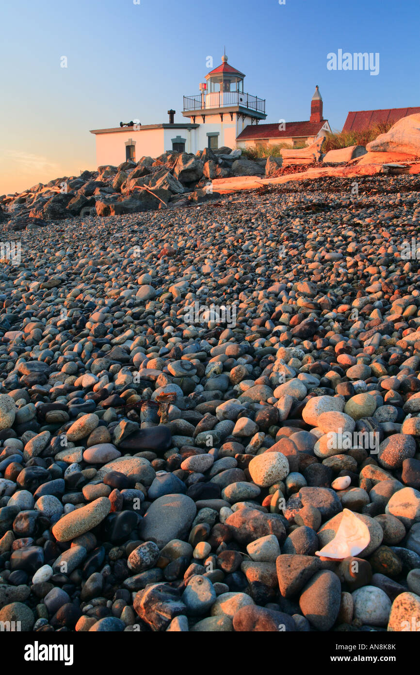 West Point lighthouse in Seattle's Discovery Park Stock Photo - Alamy