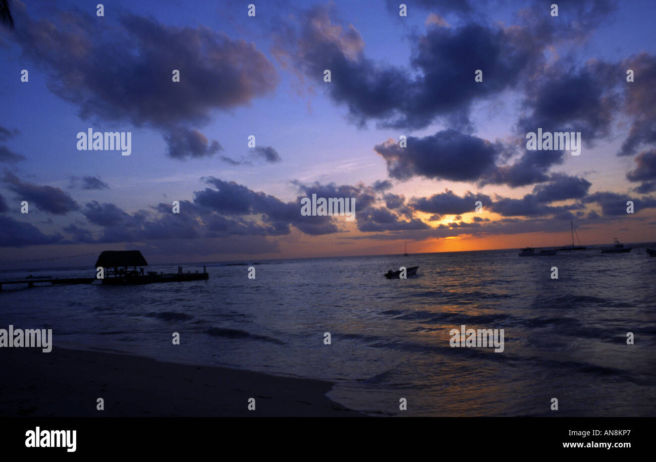 Sunset at pigeon point beach in south Tobago Stock Photo - Alamy