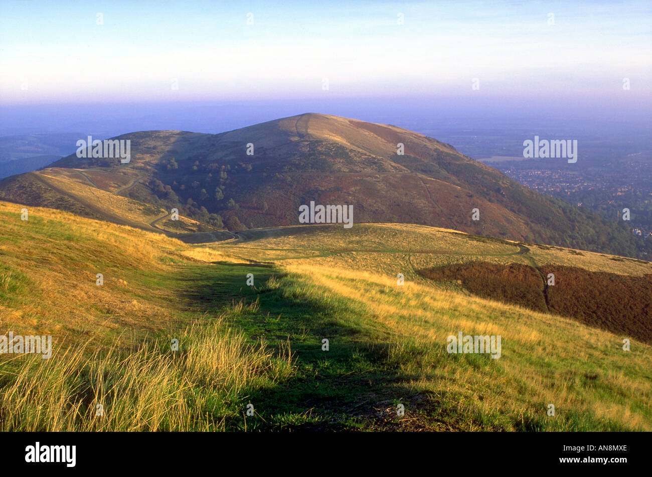 North view across the Malvern Hills Worcestershire Beacon Stock Photo ...