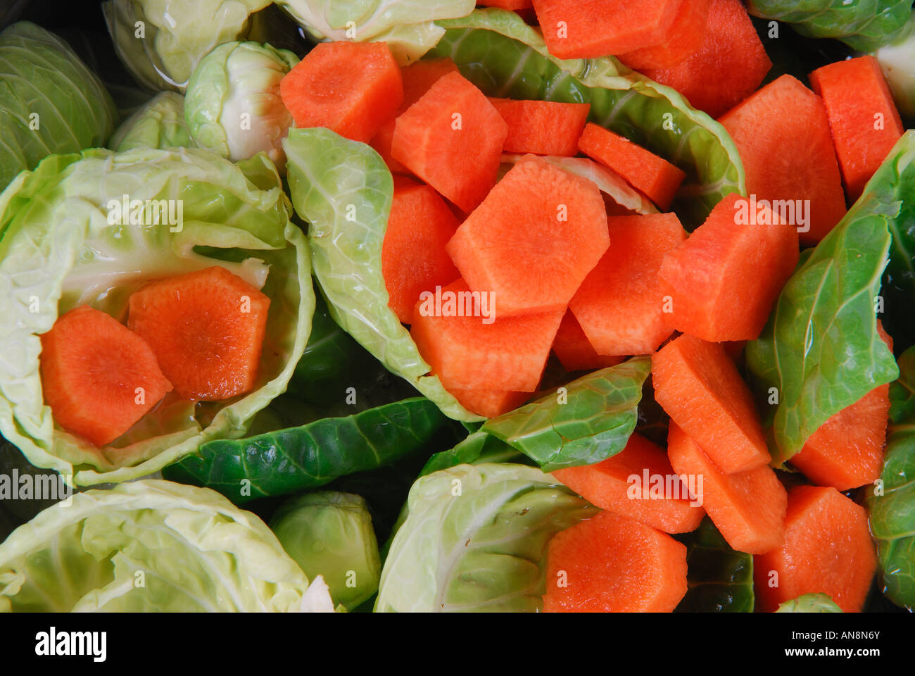 Mixed vegetables carrots and cabbage Stock Photo - Alamy