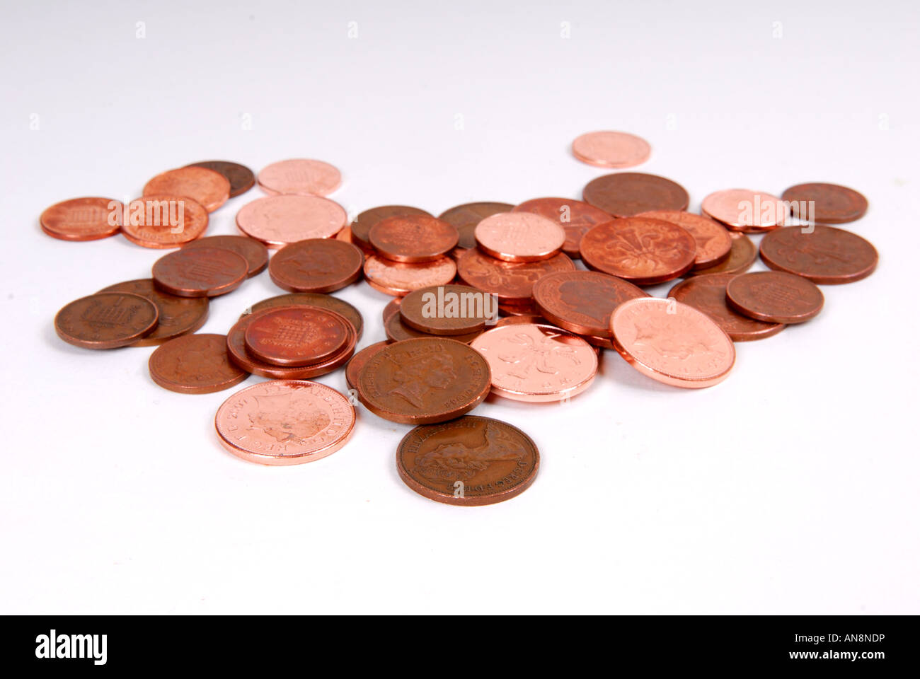 British copper coins 1p 2p hi-res stock photography and images - Alamy