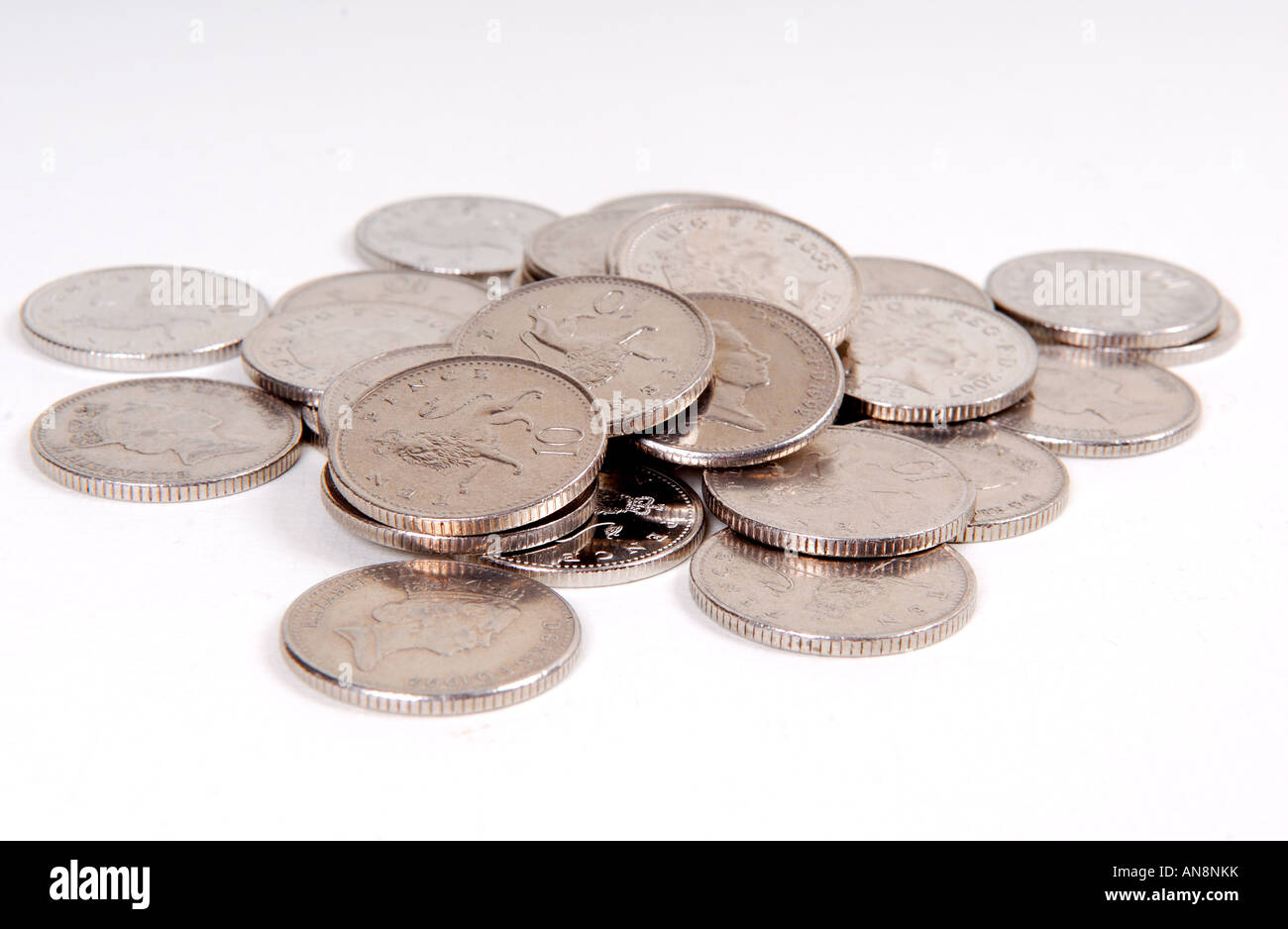 10p ten pence piece's Stock Photo - Alamy