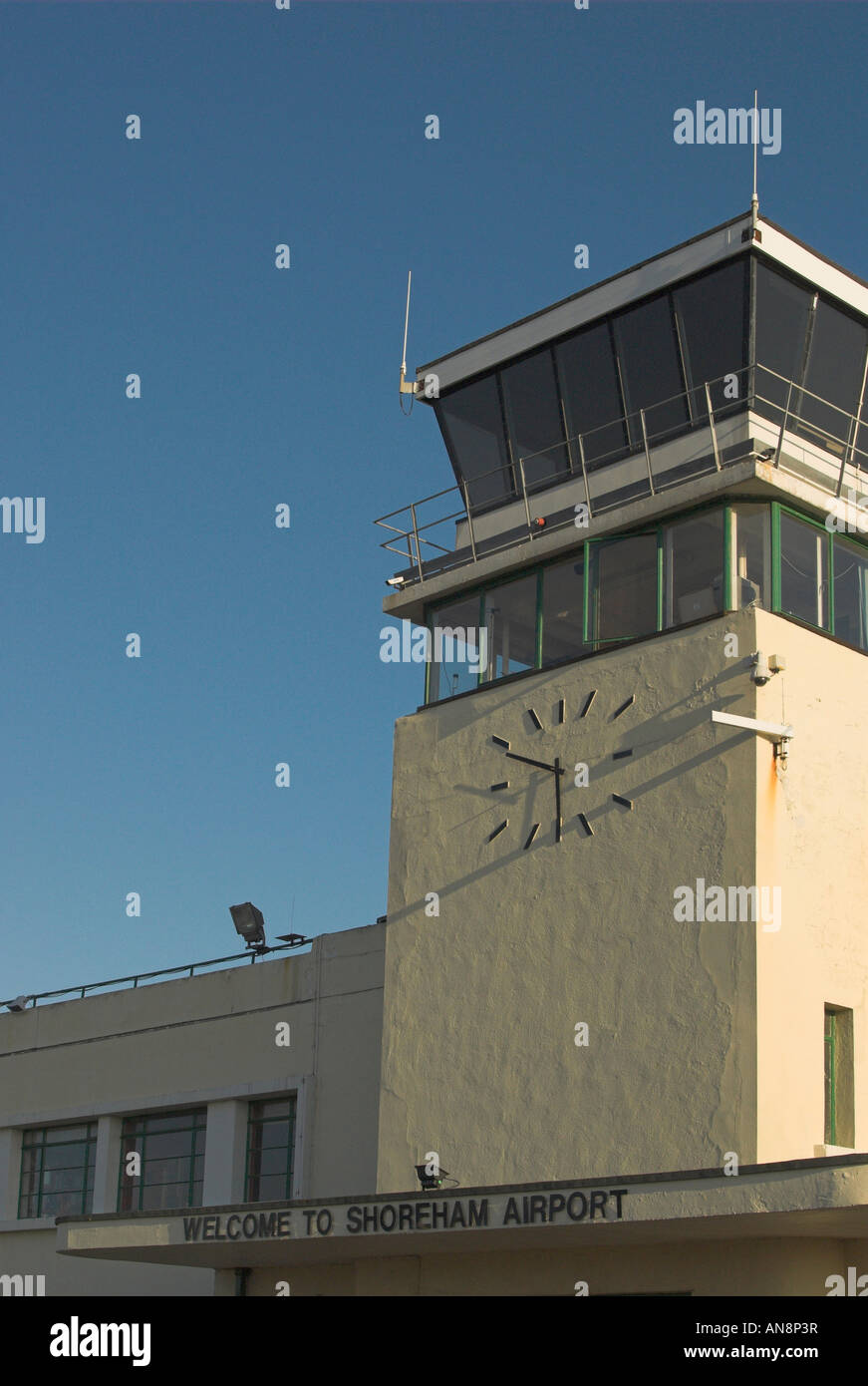 The terminal building (control tower featured) of Shoreham (Brighton ...