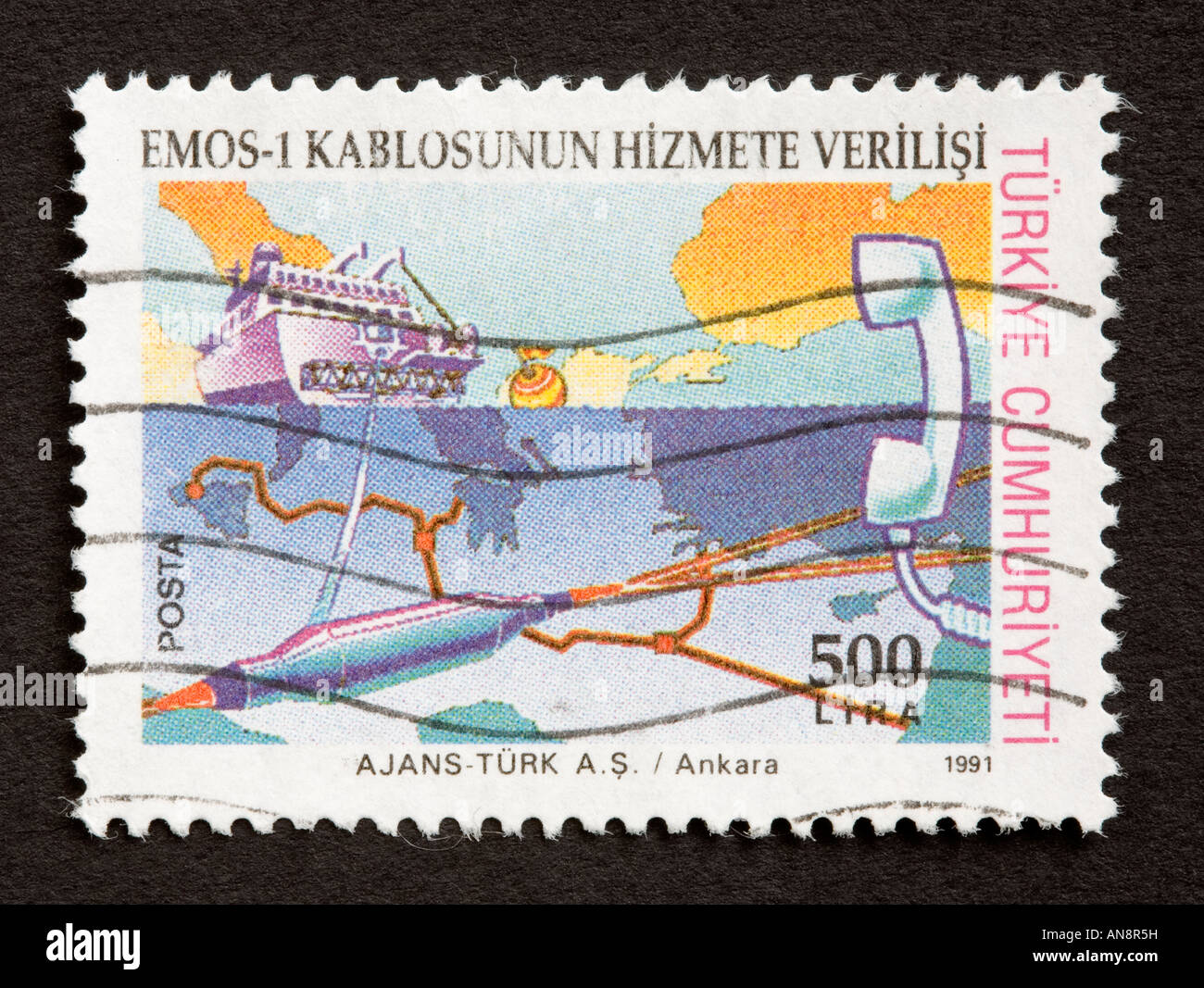 Turkish postage stamp Stock Photo - Alamy
