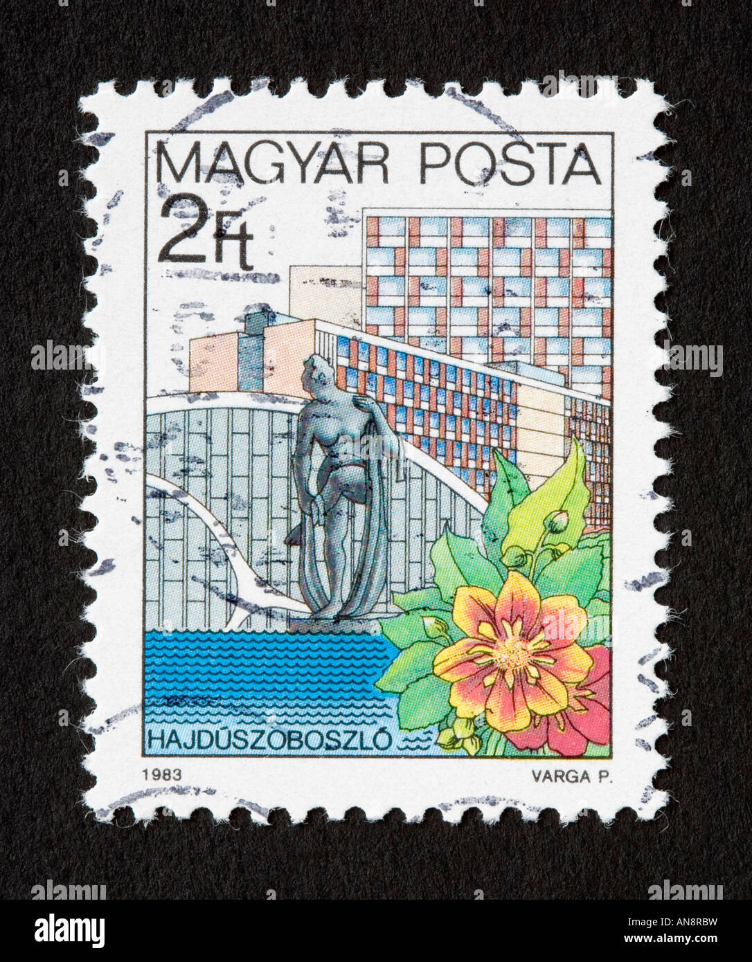 Hungarian postage stamp Stock Photo - Alamy