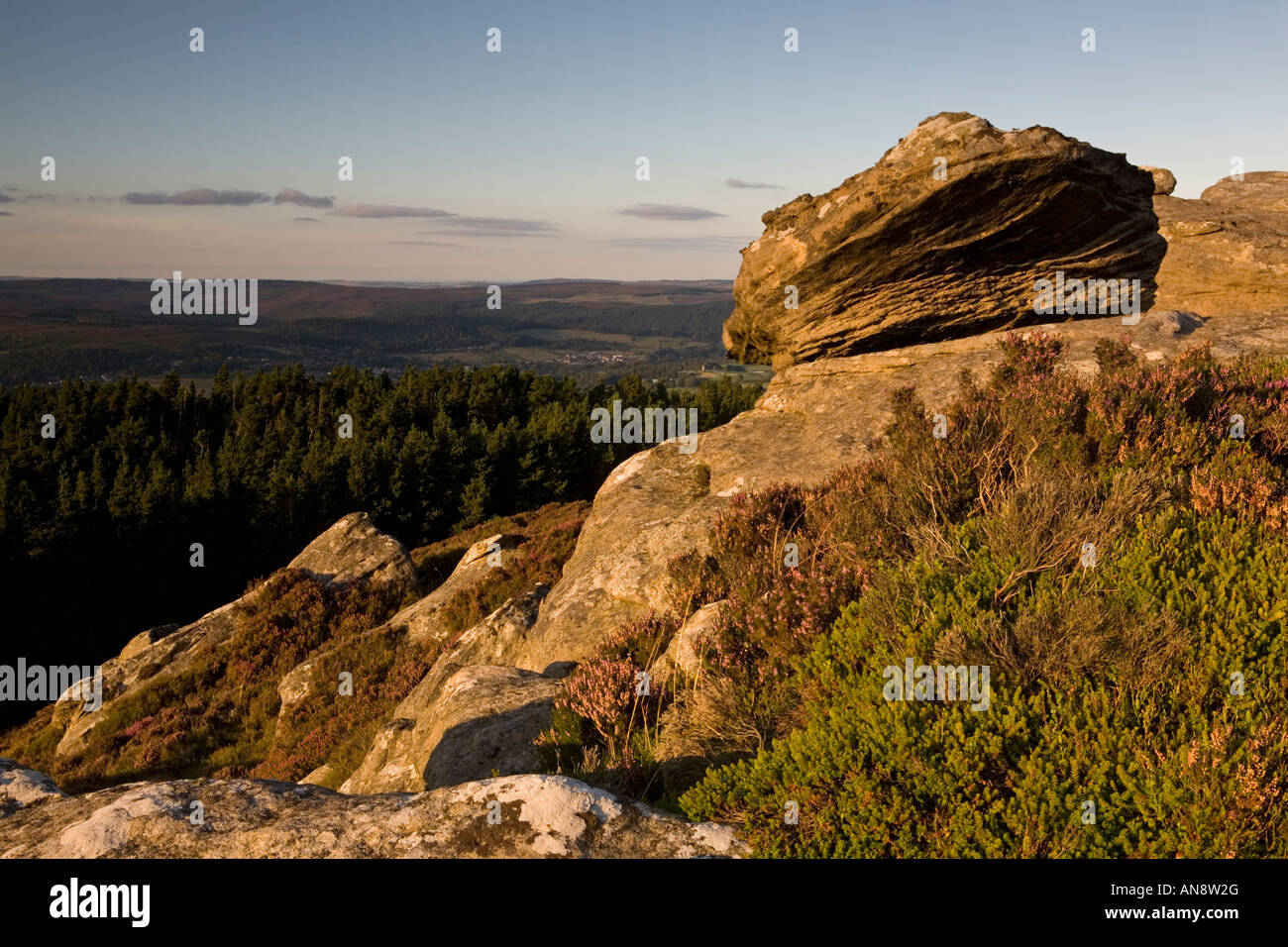 Dove Crag on the Simonside Hills near Rothbury in Northumberland ...