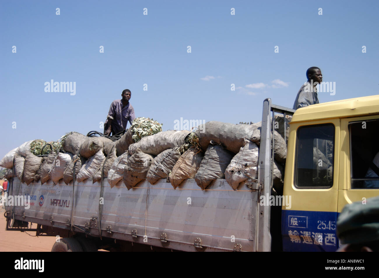 a charcoal truck in rwanda Stock Photo - Alamy