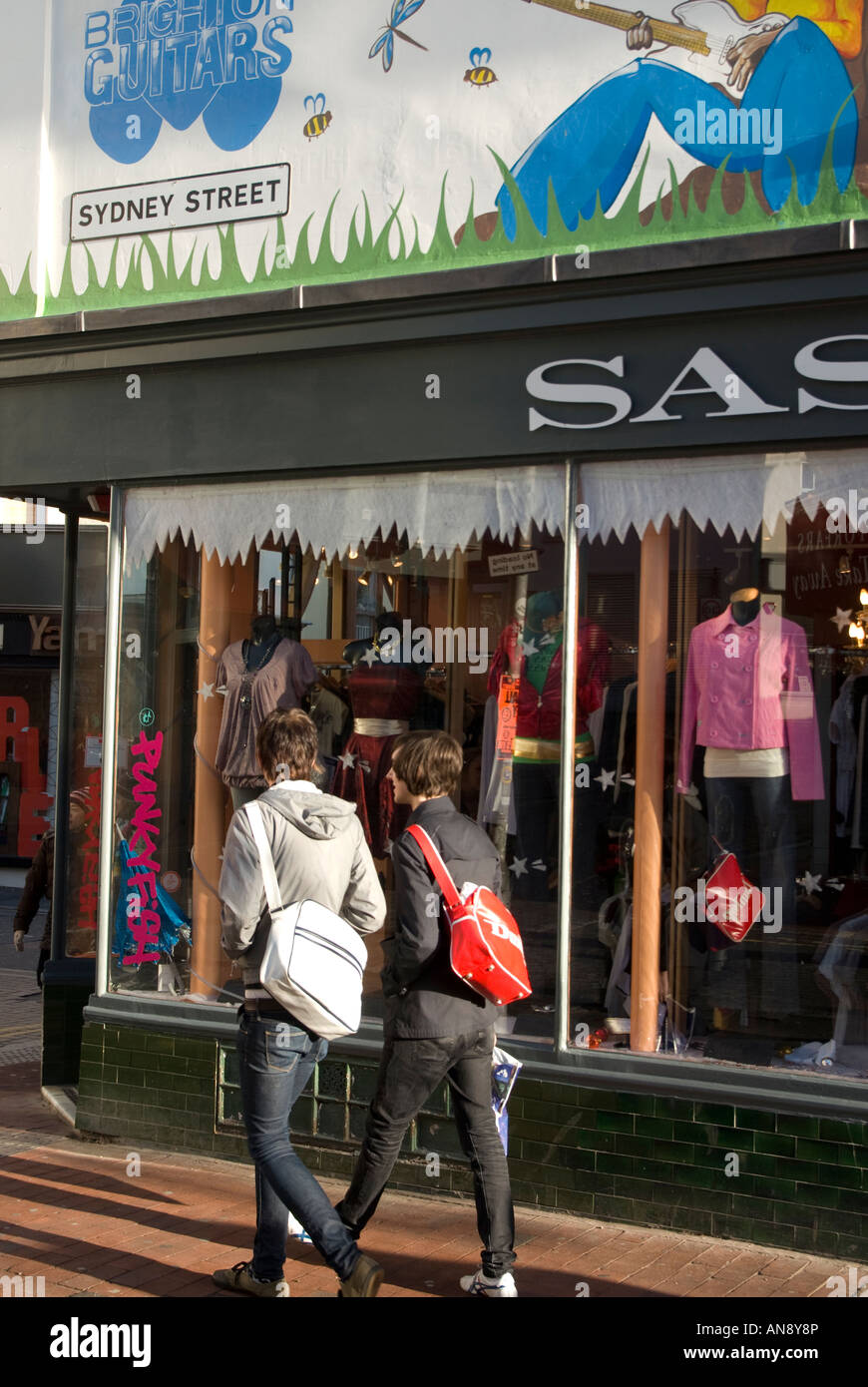 fashion clothing shop in Sydney Street the North Lanes Brighton Stock ...