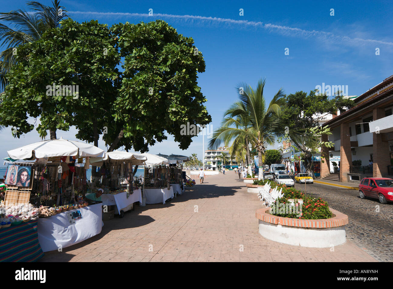 Seafront Market Stalls, Malecon, Old Town, Puerto Vallarta, Jalisco ...