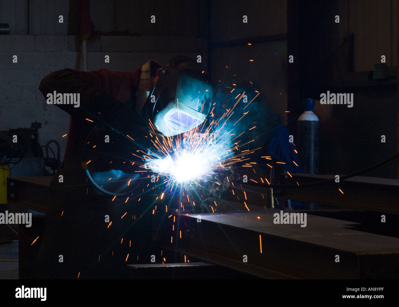 Arc Welder at Work Stock Photo - Alamy