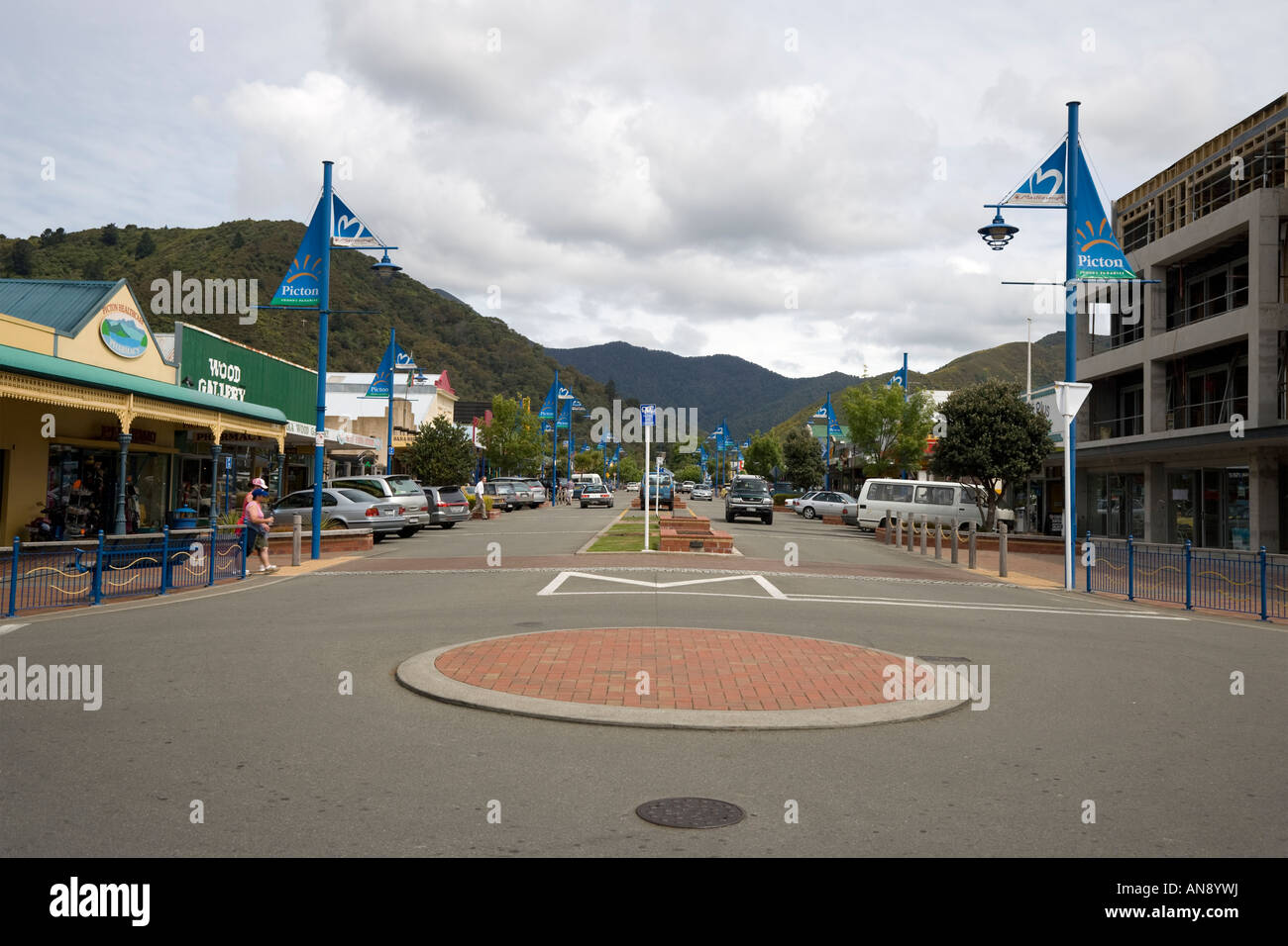 A view up the main street of Picton Stock Photo - Alamy