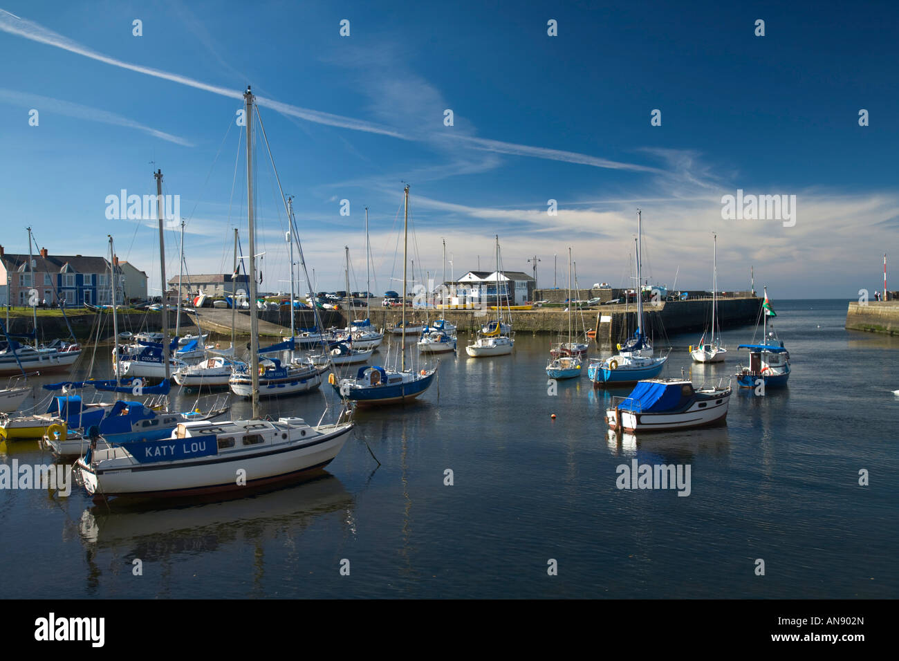 Aberaeron Ceredigion Cardiganshire Wales quay harbour Stock Photo - Alamy