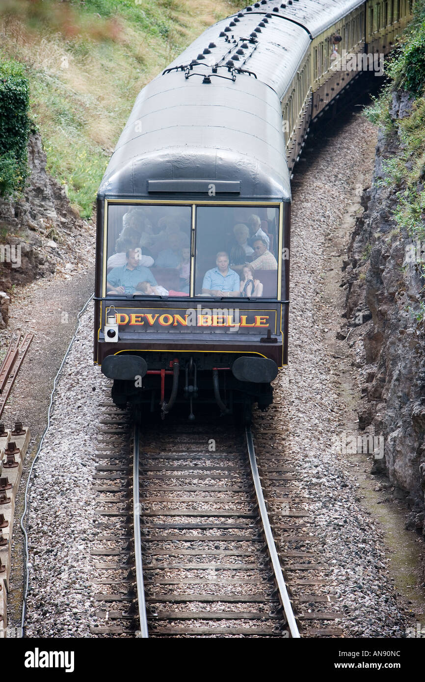 Prairie Tank Steam Engine with Devon Belle Coach travelling through ...