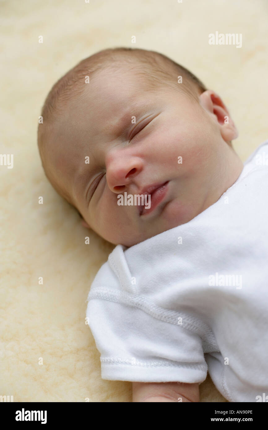 New born baby sleeping Stock Photo - Alamy