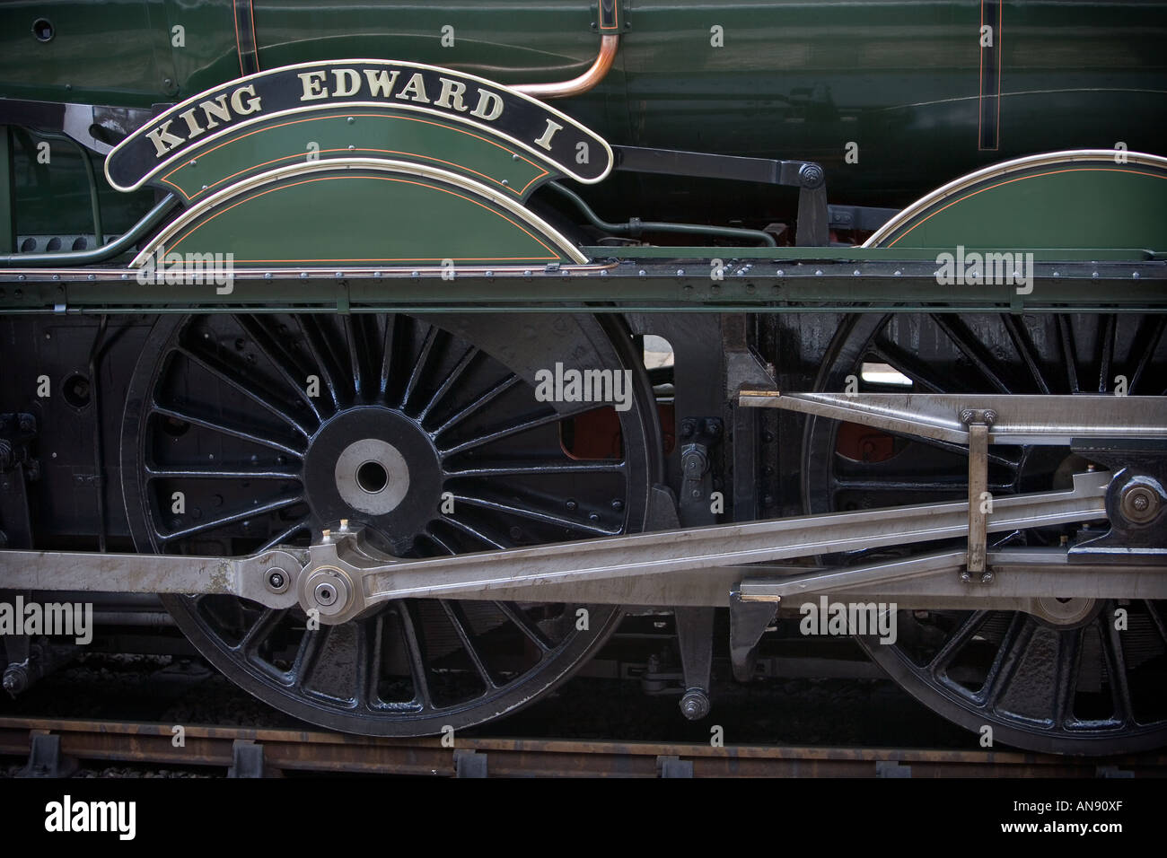 Wheel Detail of King Edward I Main Line Steam Express Train at Churston ...