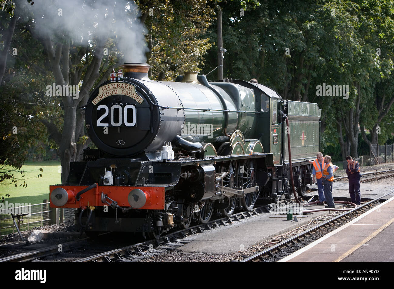 King Edward I Main Line Steam Express Train undergoing maintenance at a ...