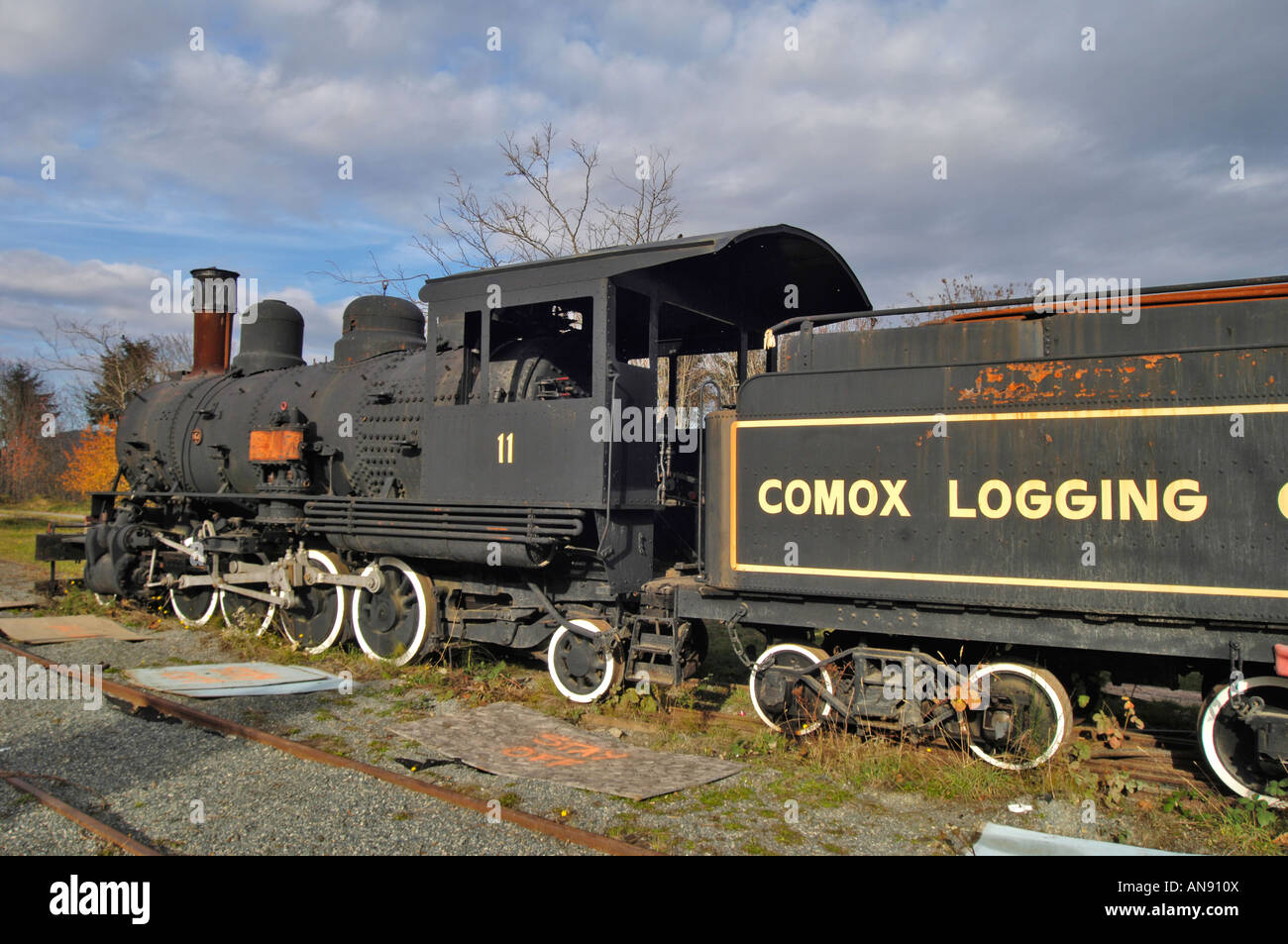 Steam Engine Comox Logging Co Ladysmith BC Stock Photo - Alamy