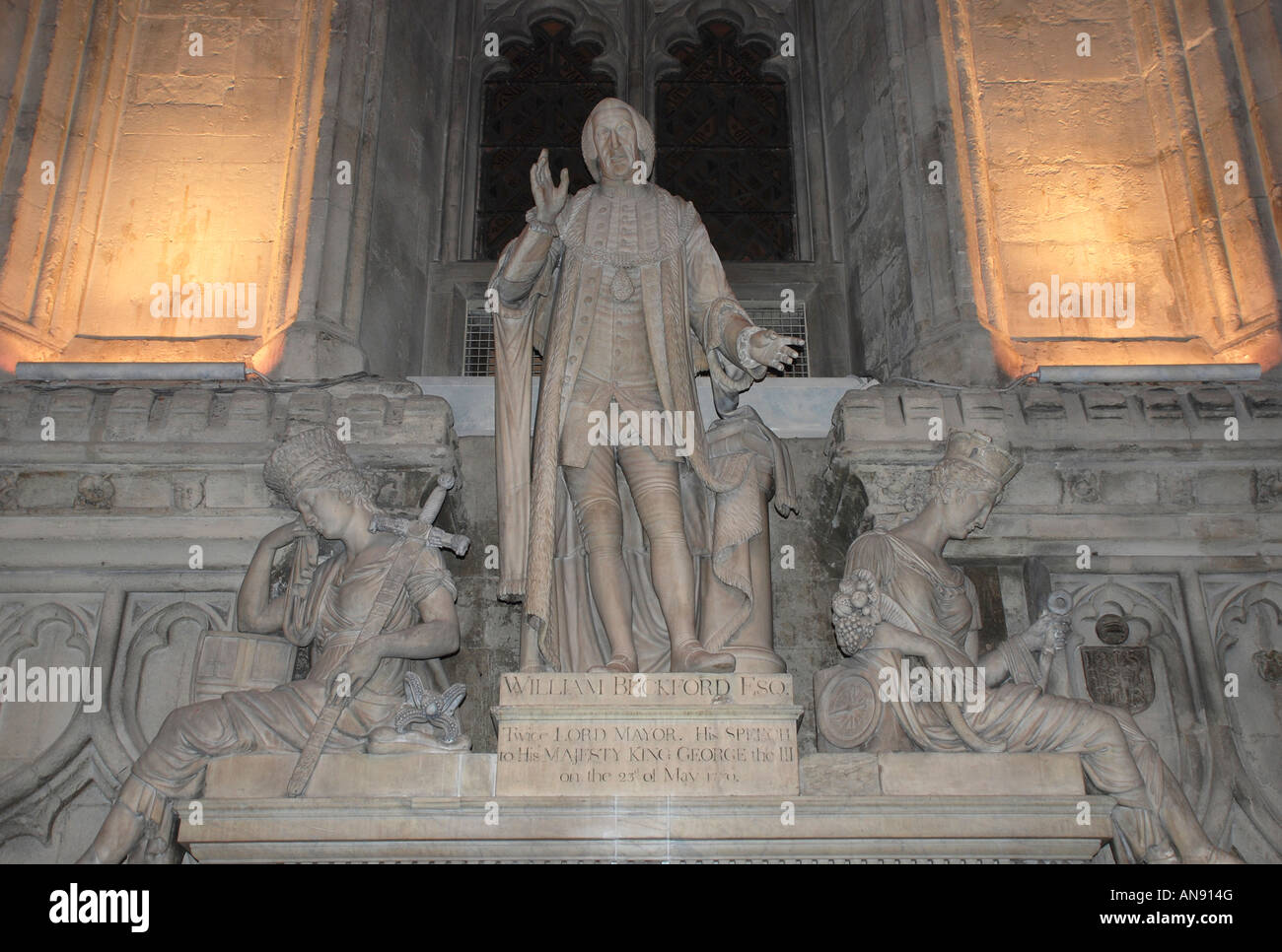 Statue of William Beckford in the Guildhall London Stock Photo - Alamy