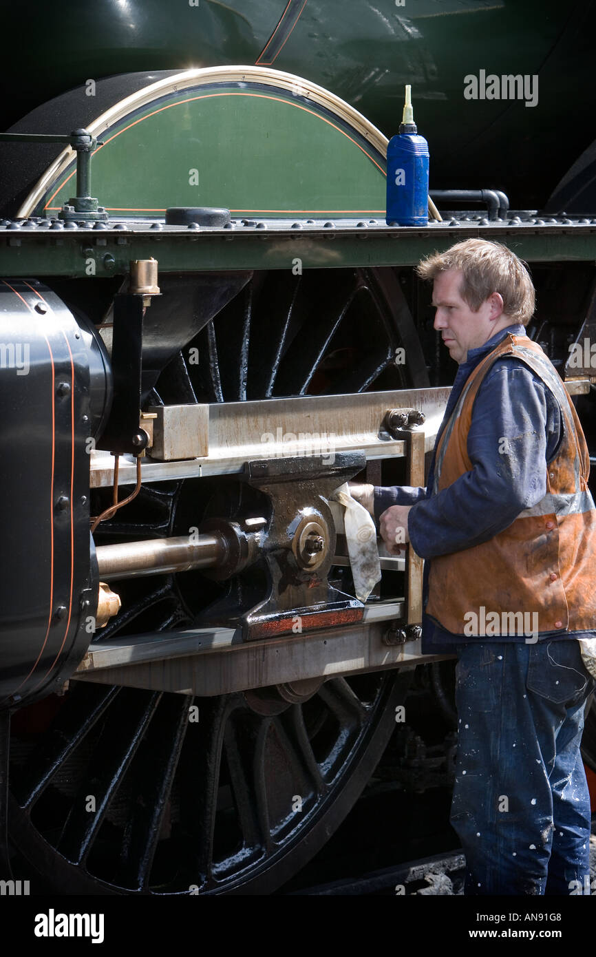 King Edward I Main Line Steam Express Train undergoing maintenance at a ...