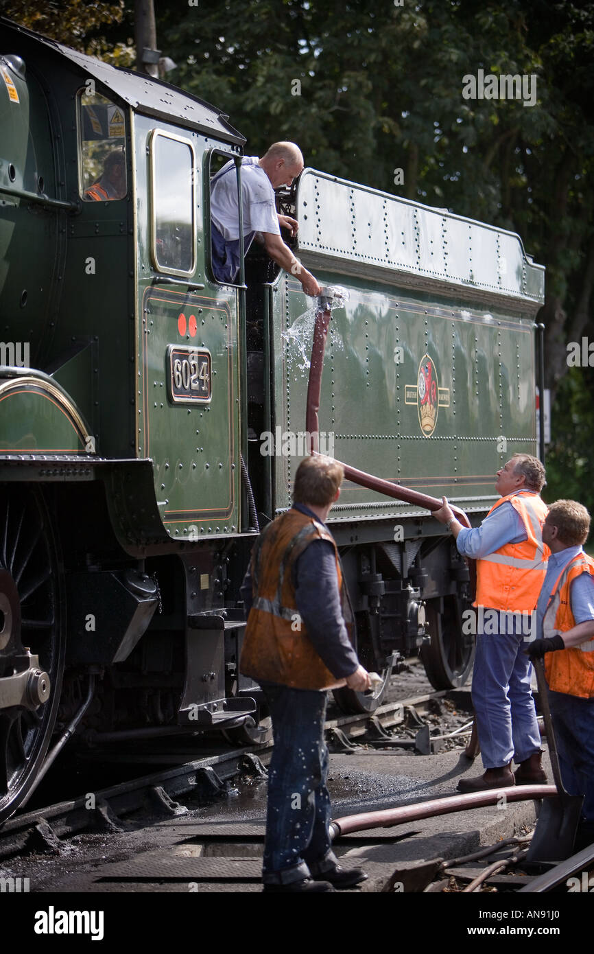 King Edward I Main Line Steam Express Train undergoing maintenance at a ...