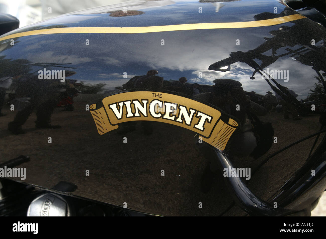Vincent motorbike logo Stock Photo - Alamy