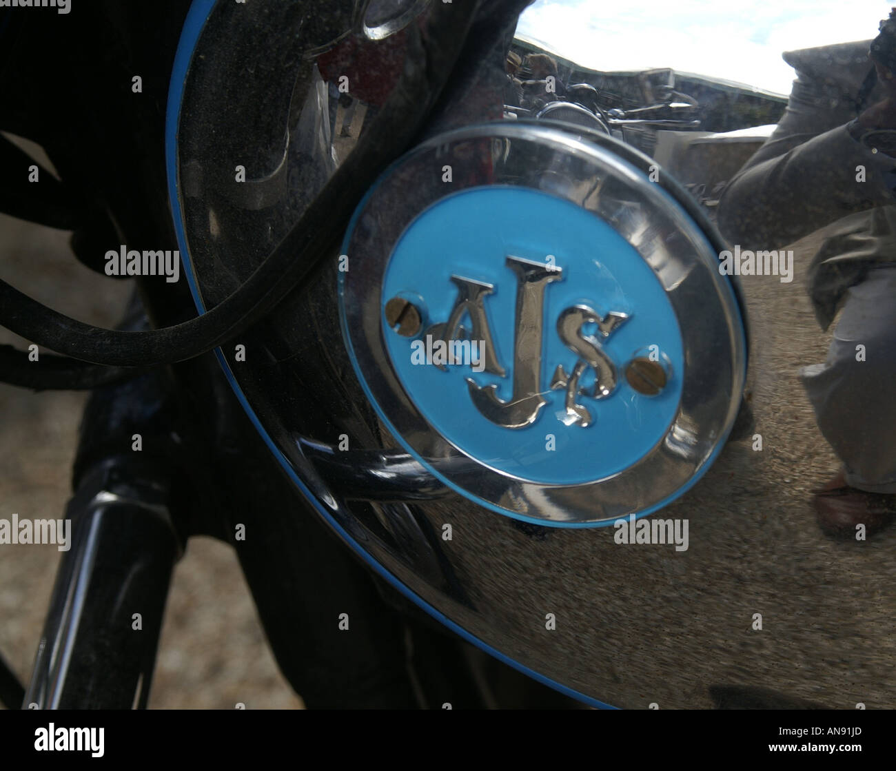 AJS motorbike logo Stock Photo - Alamy