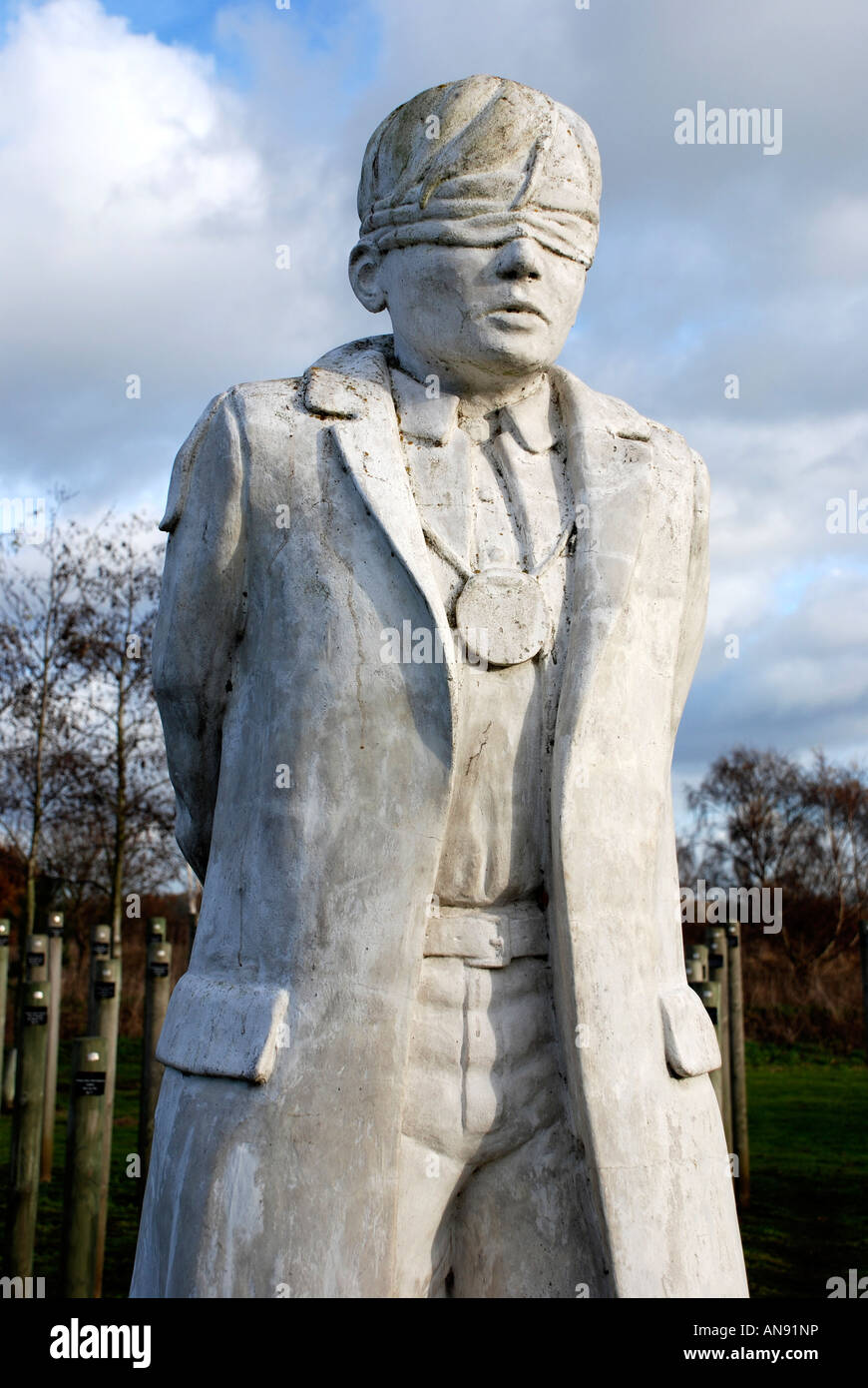 National Memorial Arboretum Alrewas statue shot at dawn closeup Stock ...