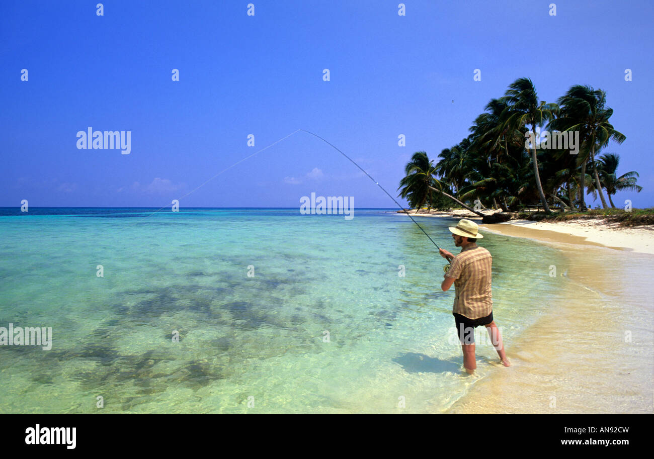 Bone fishing Ranguana Caye Belize MR Stock Photo - Alamy