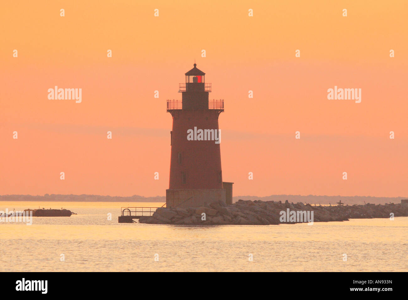 Delaware Breakwater East End Lighthouse at Sunset, Cape Henlopen State ...