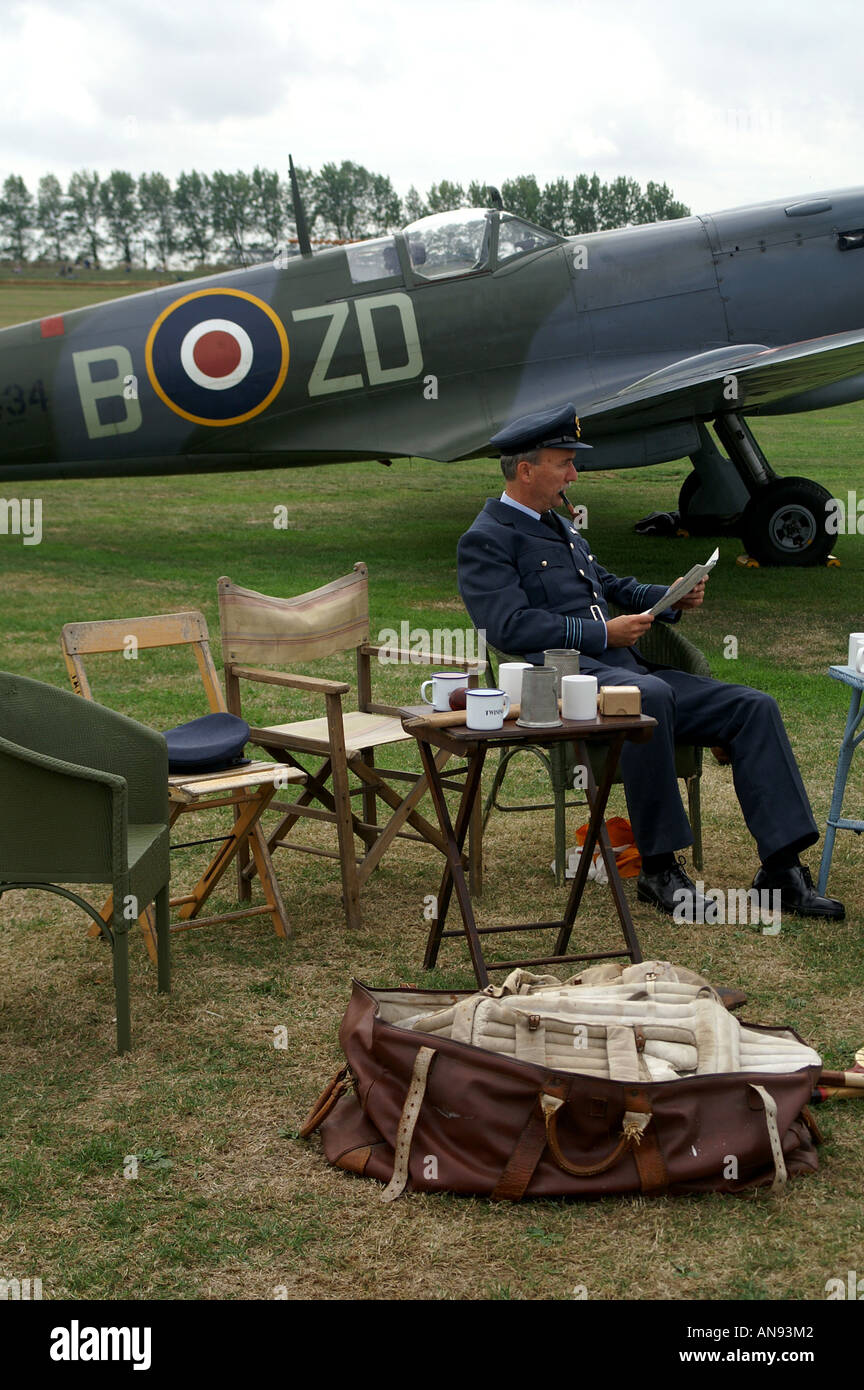 Battle of Britain Spitfire RAF pilot Stock Photo - Alamy