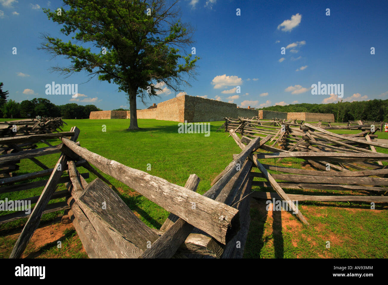 Fort Exterior, Fort Frederick State Park, Big Pool, Maryland, USA Stock ...