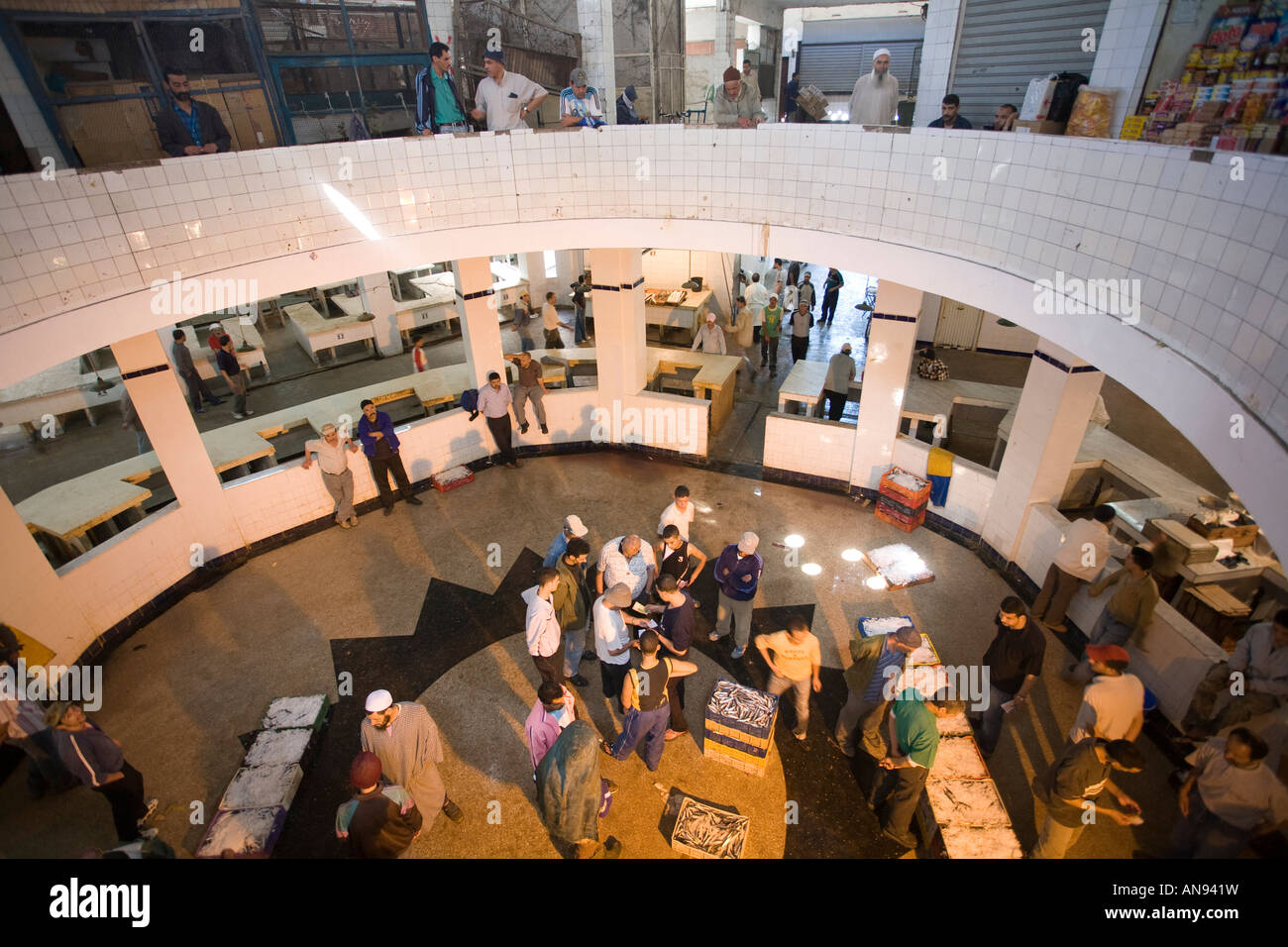 Fish auction in the market, Tetouan, Morocco Stock Photo - Alamy