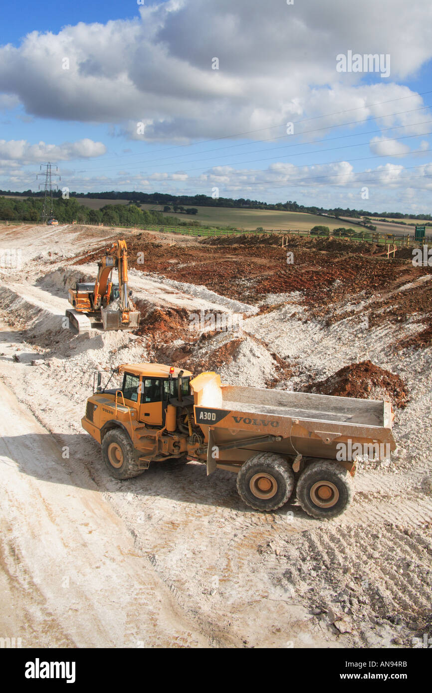 M1 m motorway road widening widen Stock Photo - Alamy