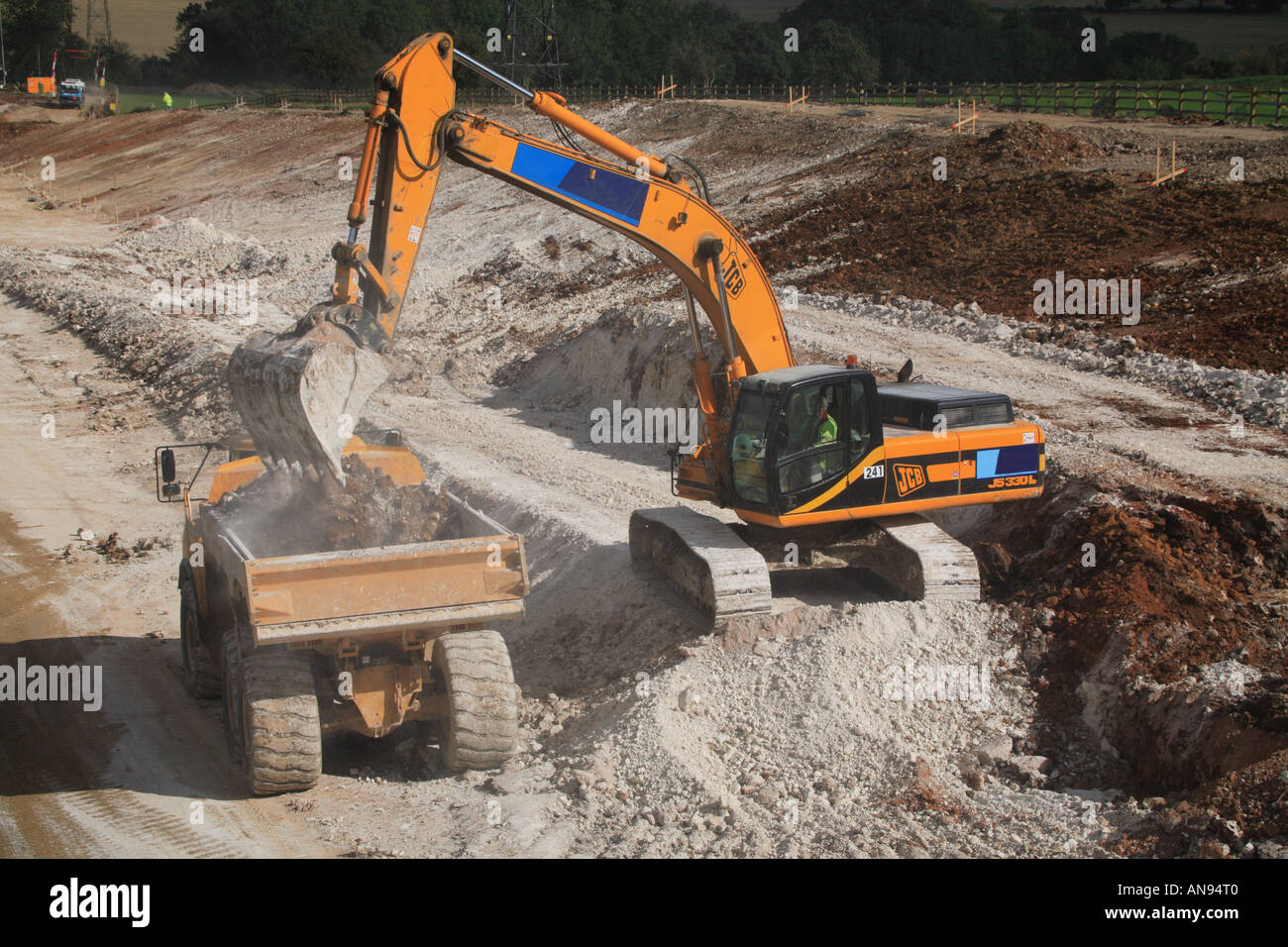 M1 m motorway road widening widen Stock Photo - Alamy