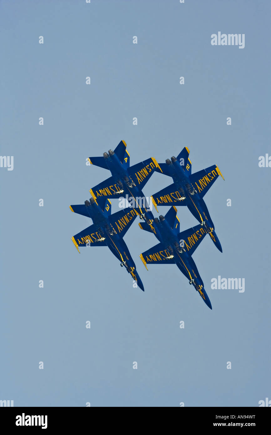 Blue Angels flying in Diamond Formation Stock Photo - Alamy
