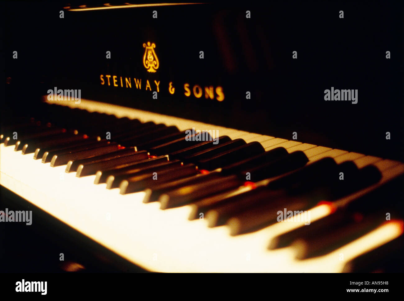 Steinway & Sons piano keys Stock Photo - Alamy