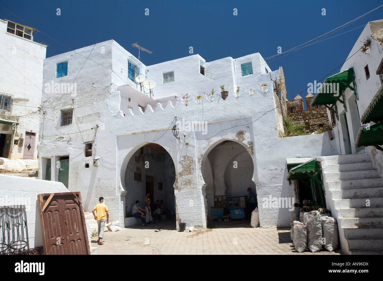 Typical architecture in the medina, Tetouan, Morocco Stock Photo - Alamy